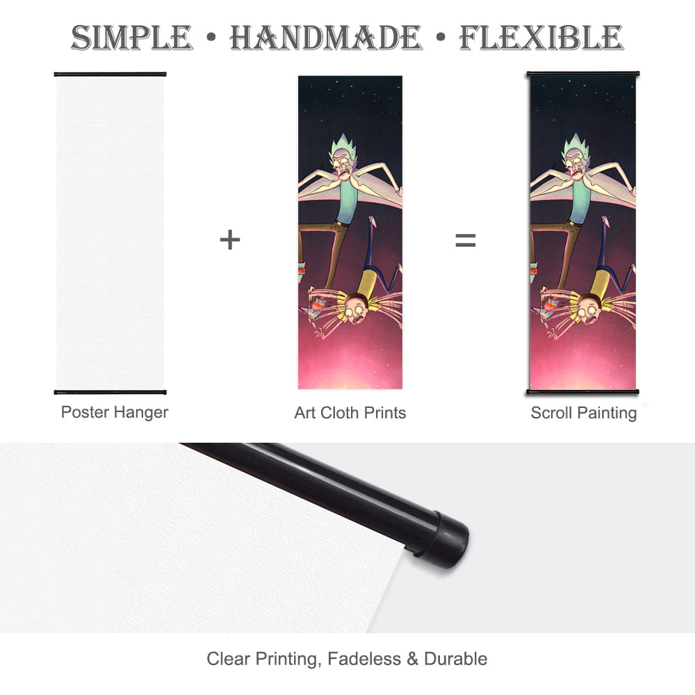 Rick And Morty Falling Wall Art | Alien Shopping