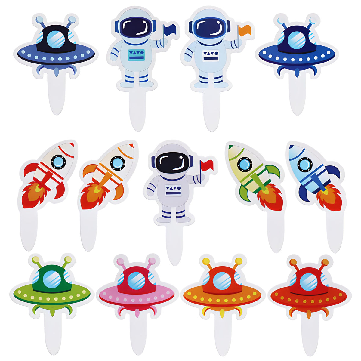 Astronaut Birthday Cupcake Toppers | Alien Shopping
