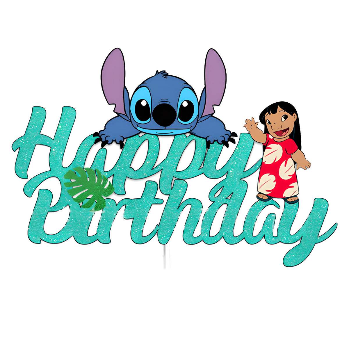 Happy Lilo And Stitch Cake Topper | Alien Shopping
