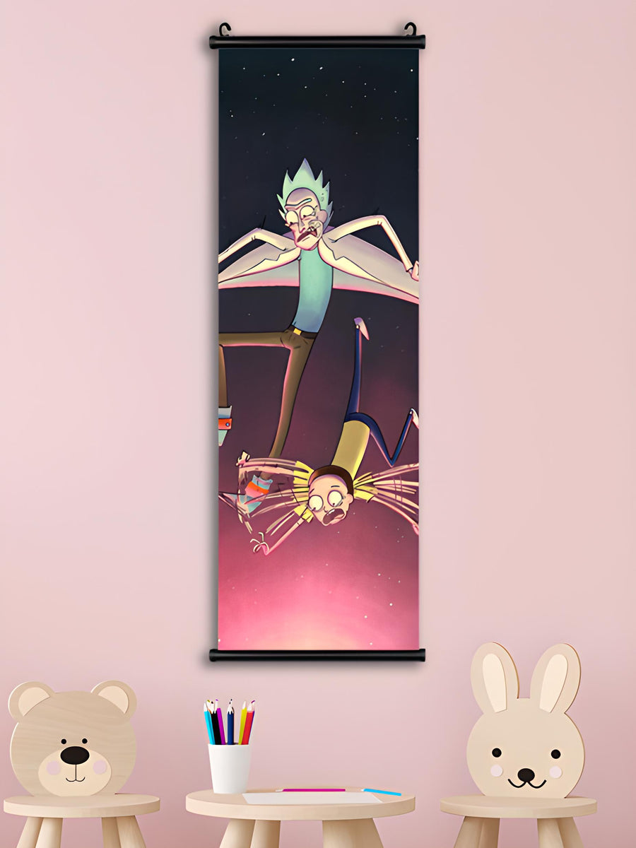 Rick And Morty Falling Wall Art | Alien Shopping