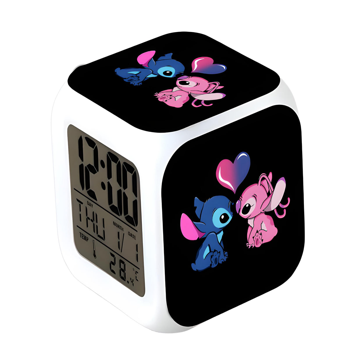 Stitch And Angel Alarm Clock | Alien Shopping