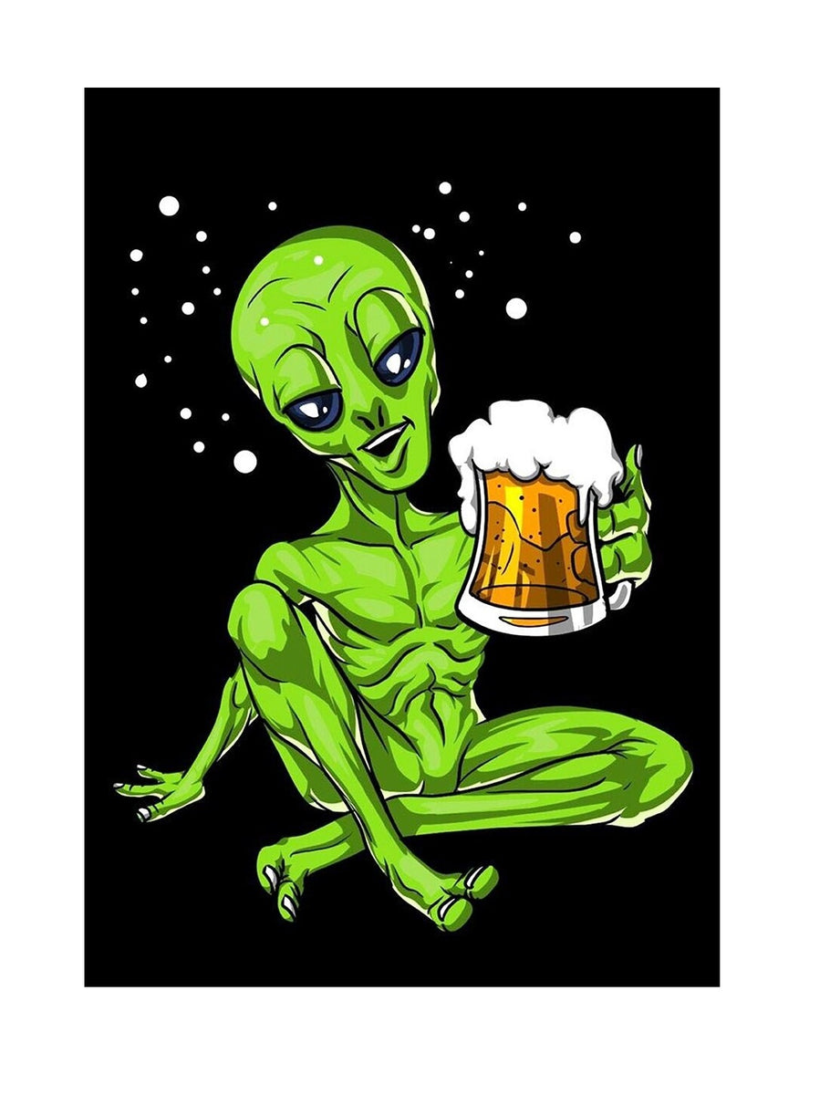 Alien Drunk Poster | Alien Shopping