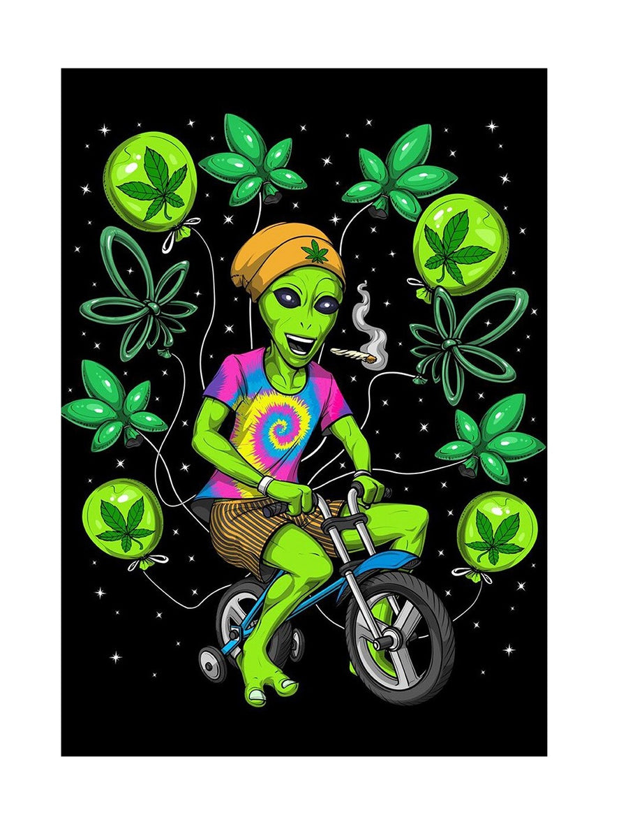 Alien Smoking Weed Poster | Alien Shopping