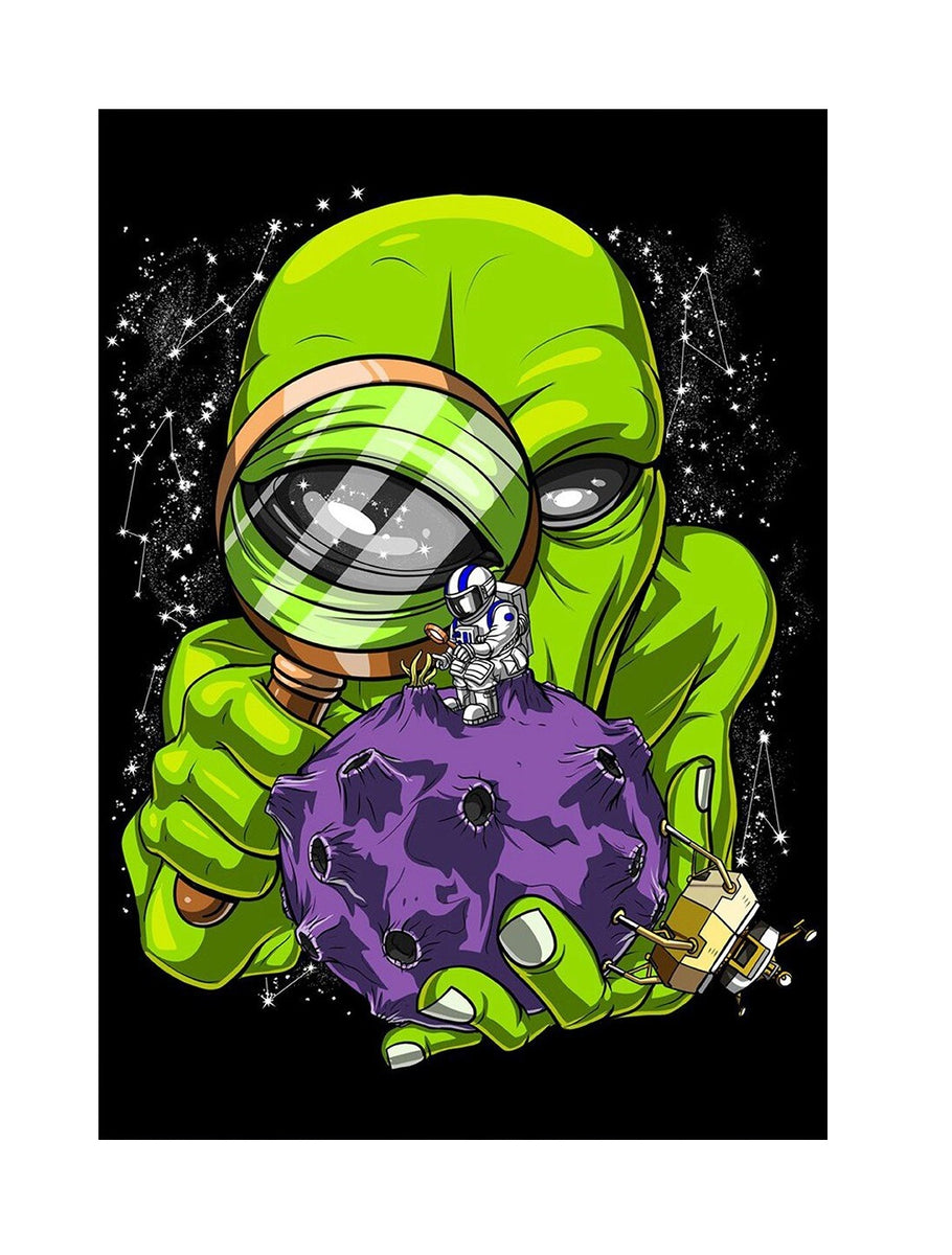 Curious Alien Poster | Alien Shopping