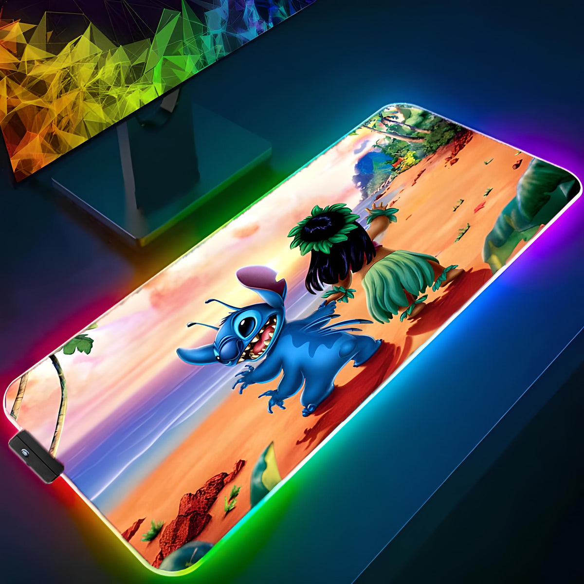 Lilo And Stitch At The Beach Mouse Pad | Alien Shopping